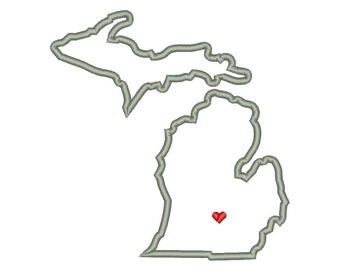 Michigan embroidery | Etsy