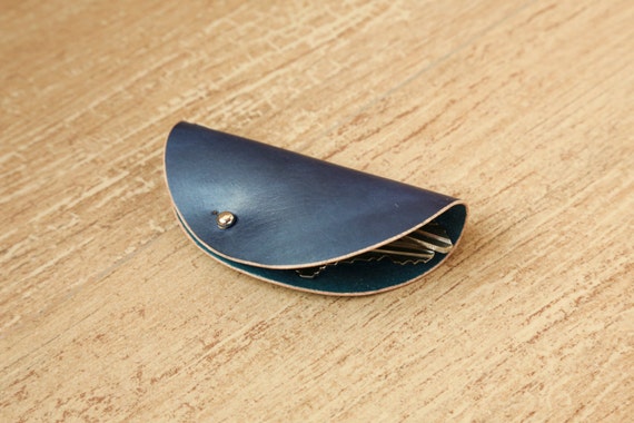Minimalist Key Case Hand Dyed Leather Key Cover
