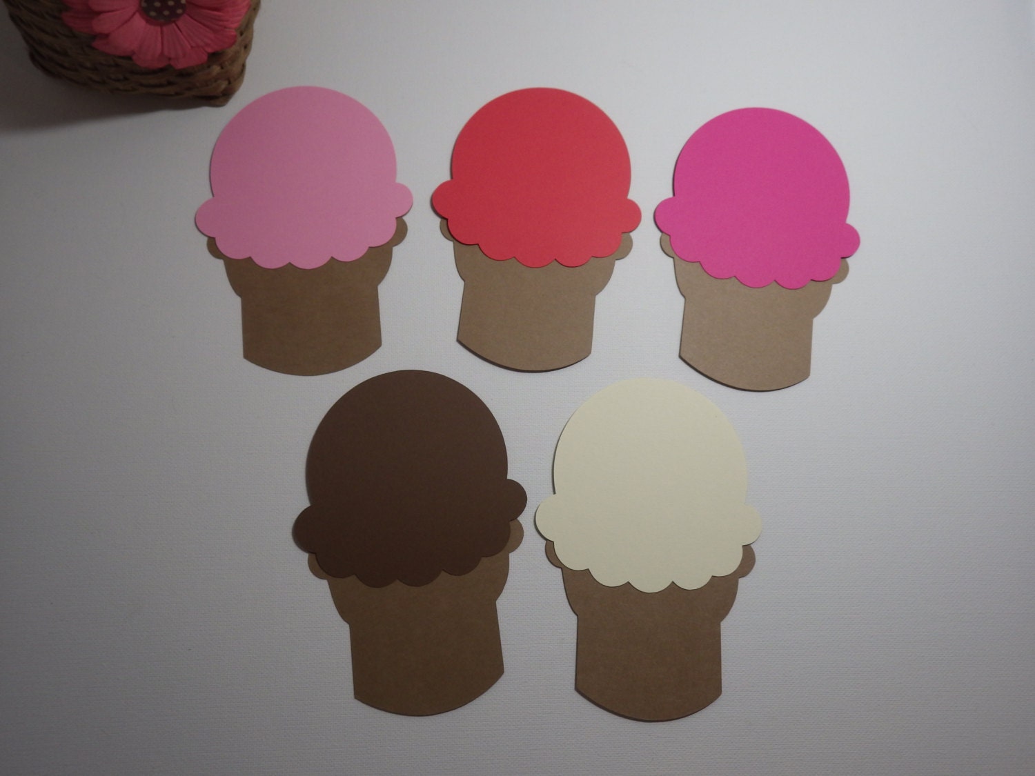 Large Ice Cream Cone Die Cuts 60 Piece Set Bulletin Boards