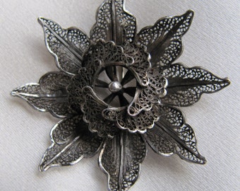 Filigree brooch | Etsy