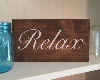 Unique relax sign related items | Etsy