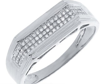 3 row diamond ring | Etsy