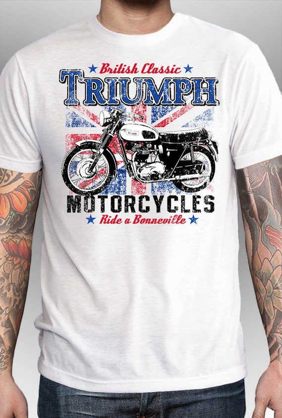 Triumph Motorcycles Bonneville Motorcycle T Shirt White