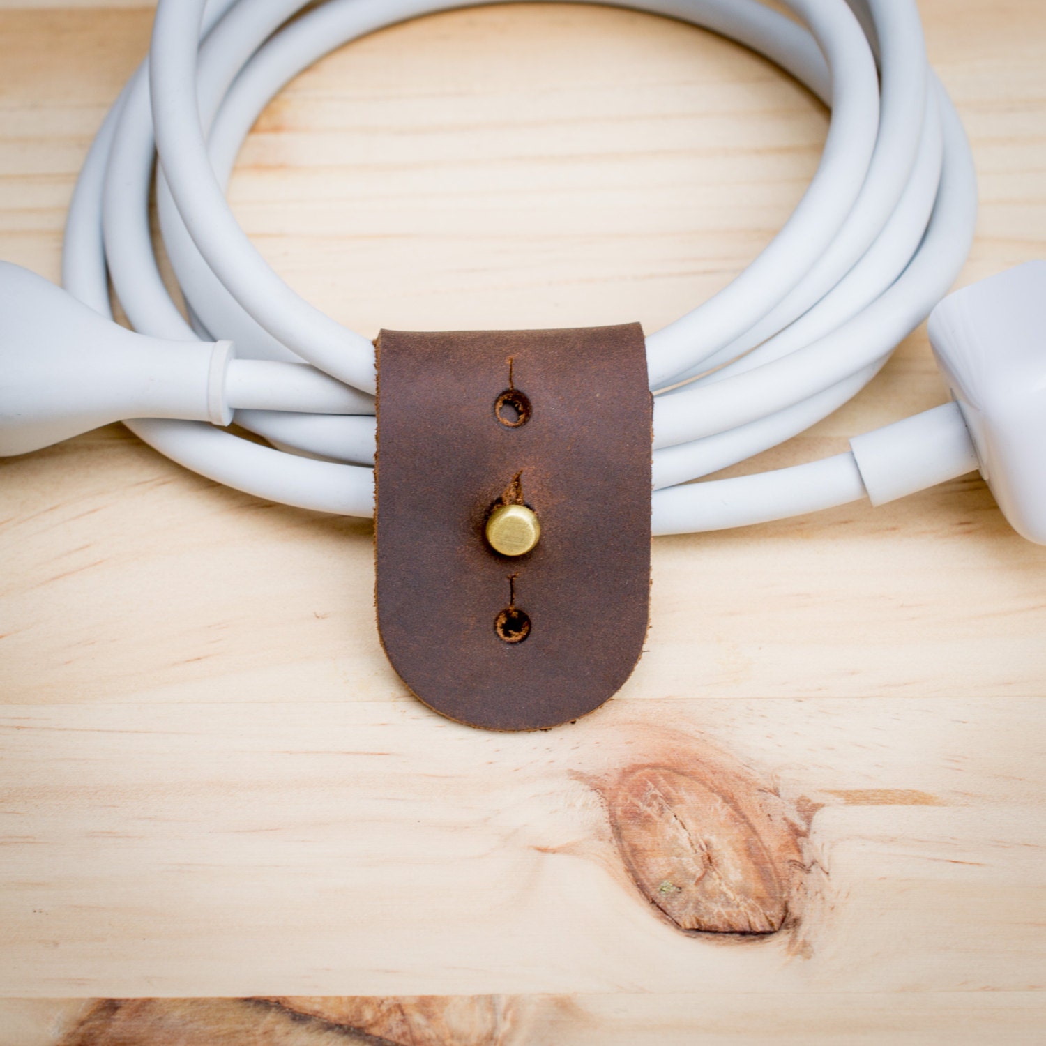 Cable Organizer Extension Cord Wrapper Leather by CapraLeather