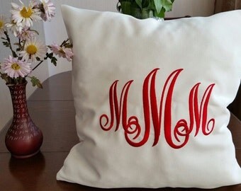 Unique initials pillow related items | Etsy