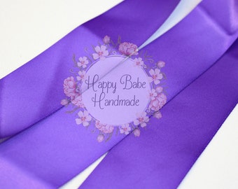 Purple satin ribbon | Etsy
