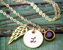 Handmade and vintage items related to angel wing necklace | Etsy