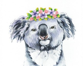 Koala watercolor | Etsy