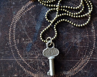 Skeleton Key Necklace Mens Skeleton Key Necklace by Keytiques
