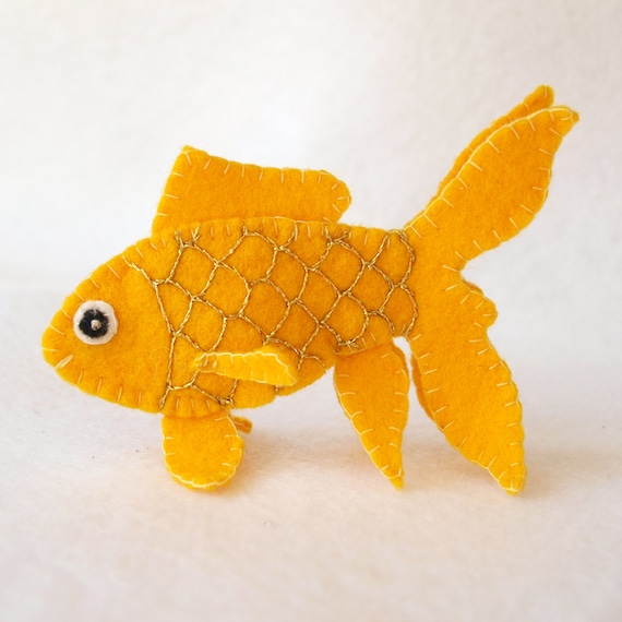 Goldfish finger puppet goldfish felt finger by KendrickStorytime
