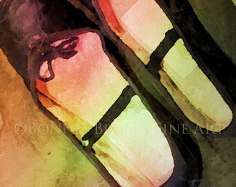 Ballet slippers art | Etsy