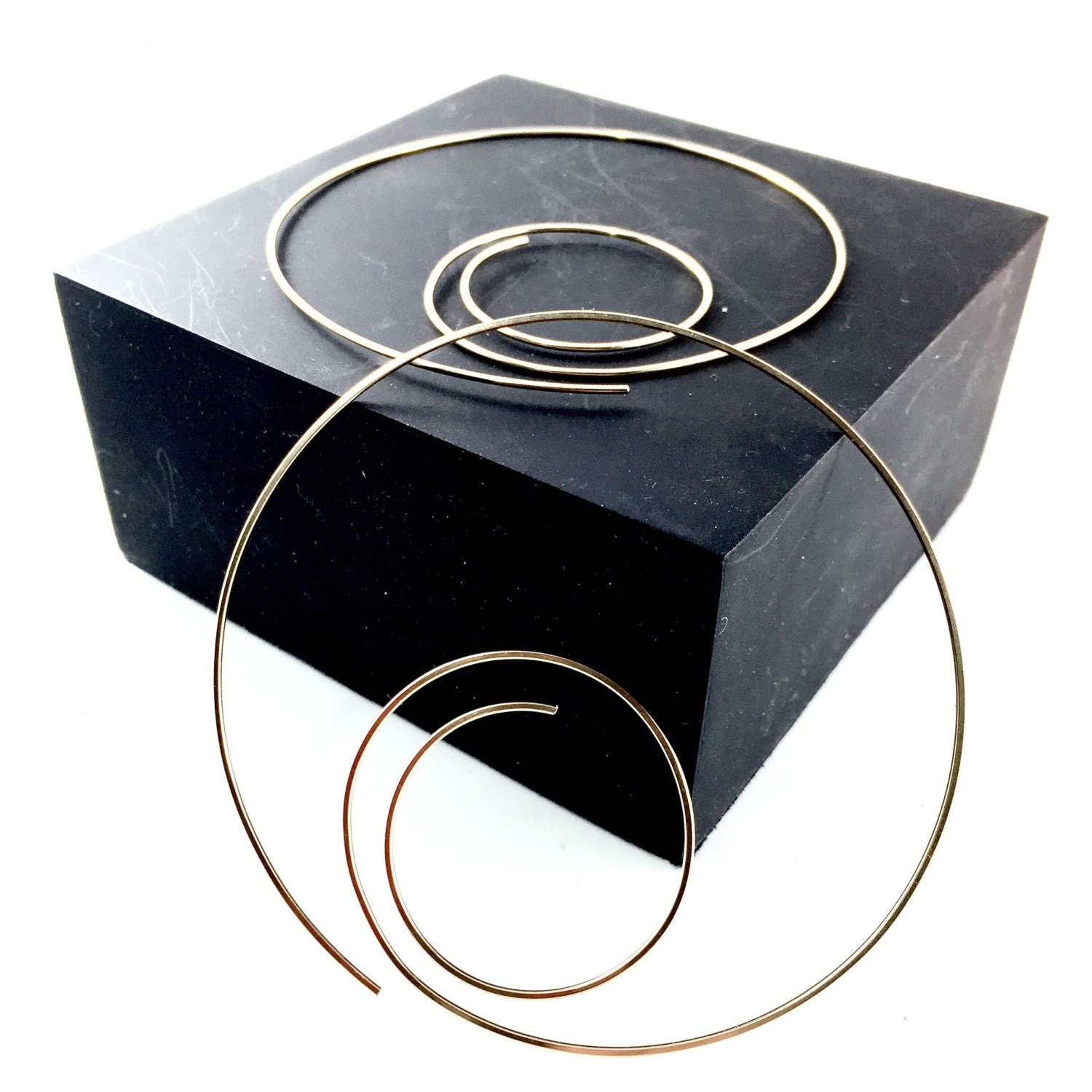 3 Inch GOLD Hoops / Large Earrings / Big Hoops / Nickel Free