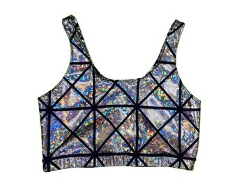 Metallic sports bra | Etsy