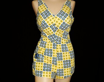 Checkered swimsuit | Etsy