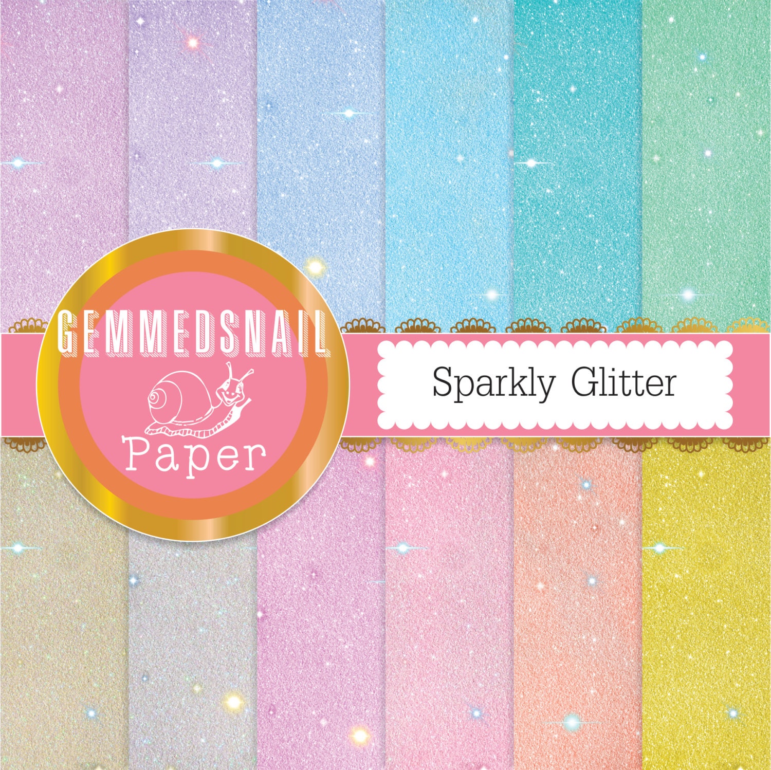 Glitter digital paper sparkly glitter paper pastel glitter