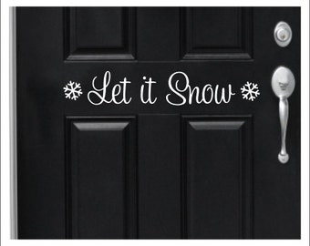 Items similar to Let It Snow Decal, Winter Decal, Holiday Decal ...