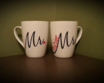 Mr and mrs mugs | Etsy