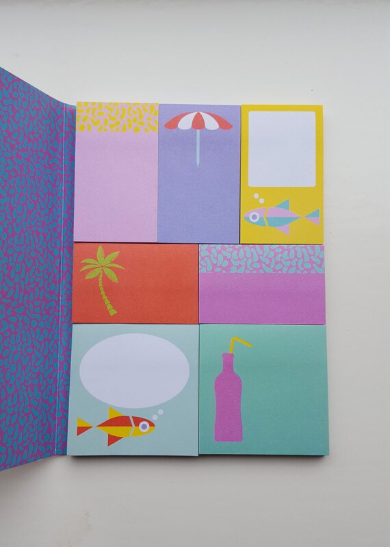 Sticky Notes in Folder Colorful Sticky Notes in Book