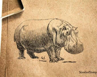 Hippo stamp | Etsy