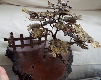 Unique metal bonsai tree related items | Etsy