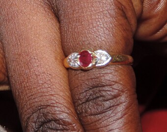 Small ruby ring | Etsy