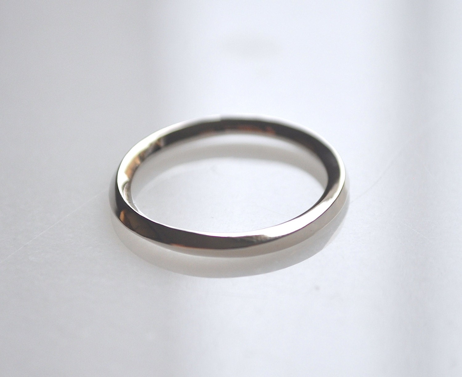 Möbius ring 950 Platinum Unique Hand-forged Mobius Wedding