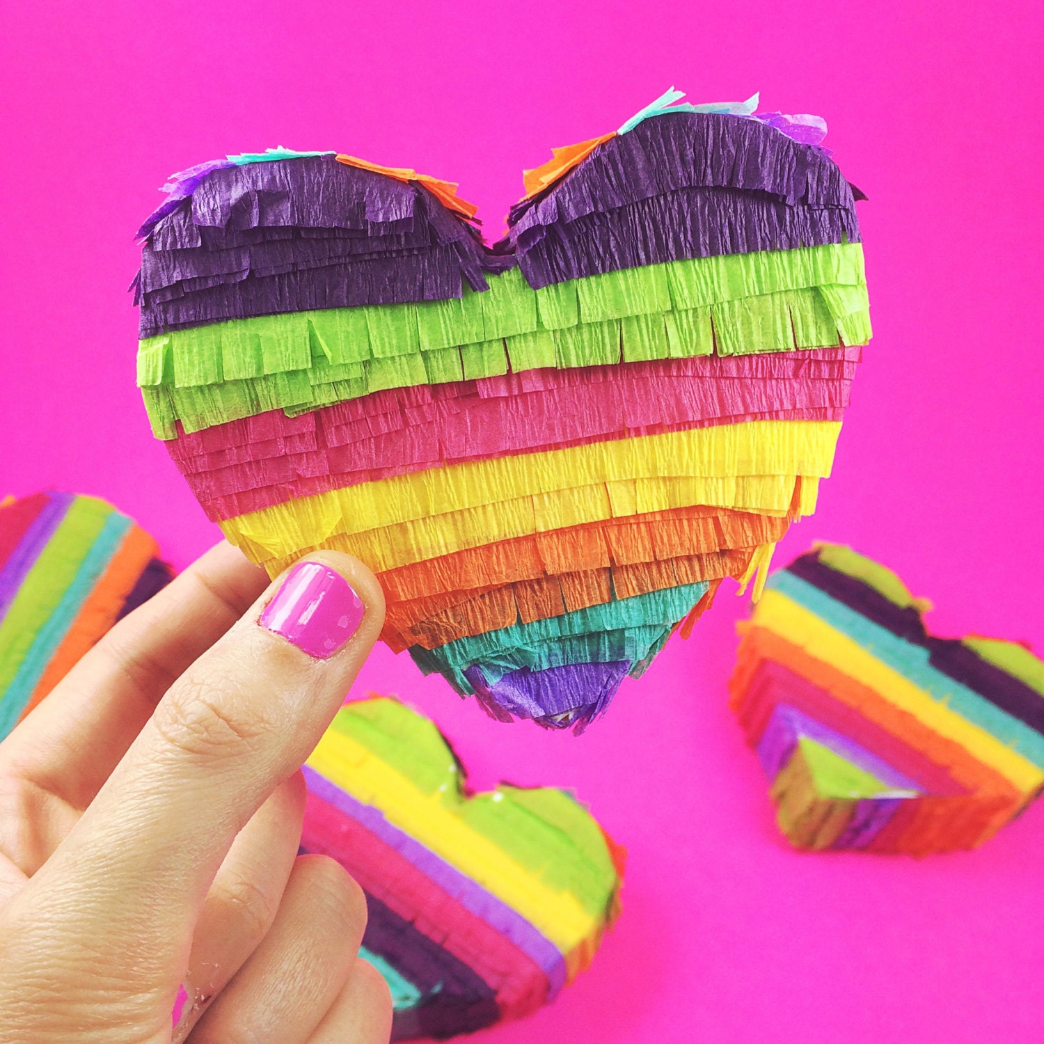 Mini Heart Pinata 4 Fiesta Wedding Favors Engagement Party
