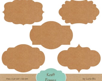 Digital Frames: Old Paper Labels old paper frames