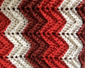 Orange afghan | Etsy