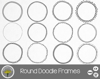 Hanging Doodle Frames Personal and Commercial Use digital