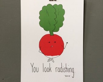 Radish pun | Etsy