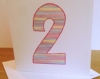2nd birthday card | Etsy
