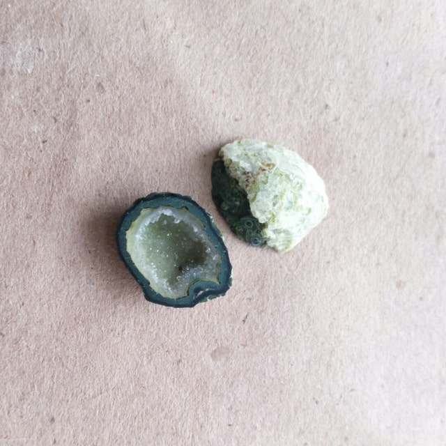Raw Rough Diamond Opal Geode Crystal & Stone Jewelry by Gemologies
