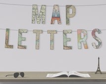 Unique map banner related items | Etsy
