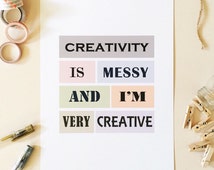 Unique creativity is messy related items | Etsy