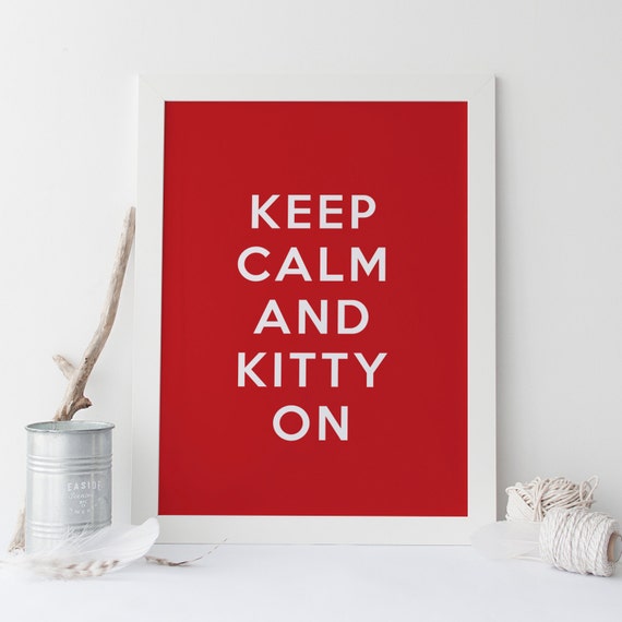 KEEP CALM CAT Poster Cat Print Cat Quote Doctor Who Britsih