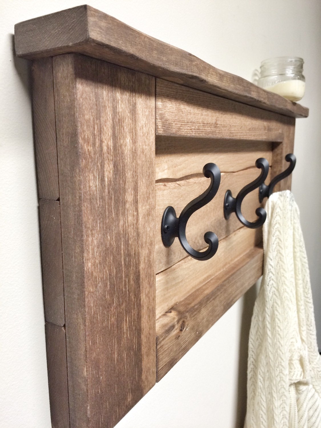 Rustic Wooden Entryway Walnut Coat Rack Rustic Wooden Shelf Rustic Wooden Entryway Walnut Coat Rack Rustic Wooden Shelf