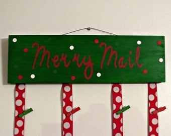 Christmas sign merry | Etsy