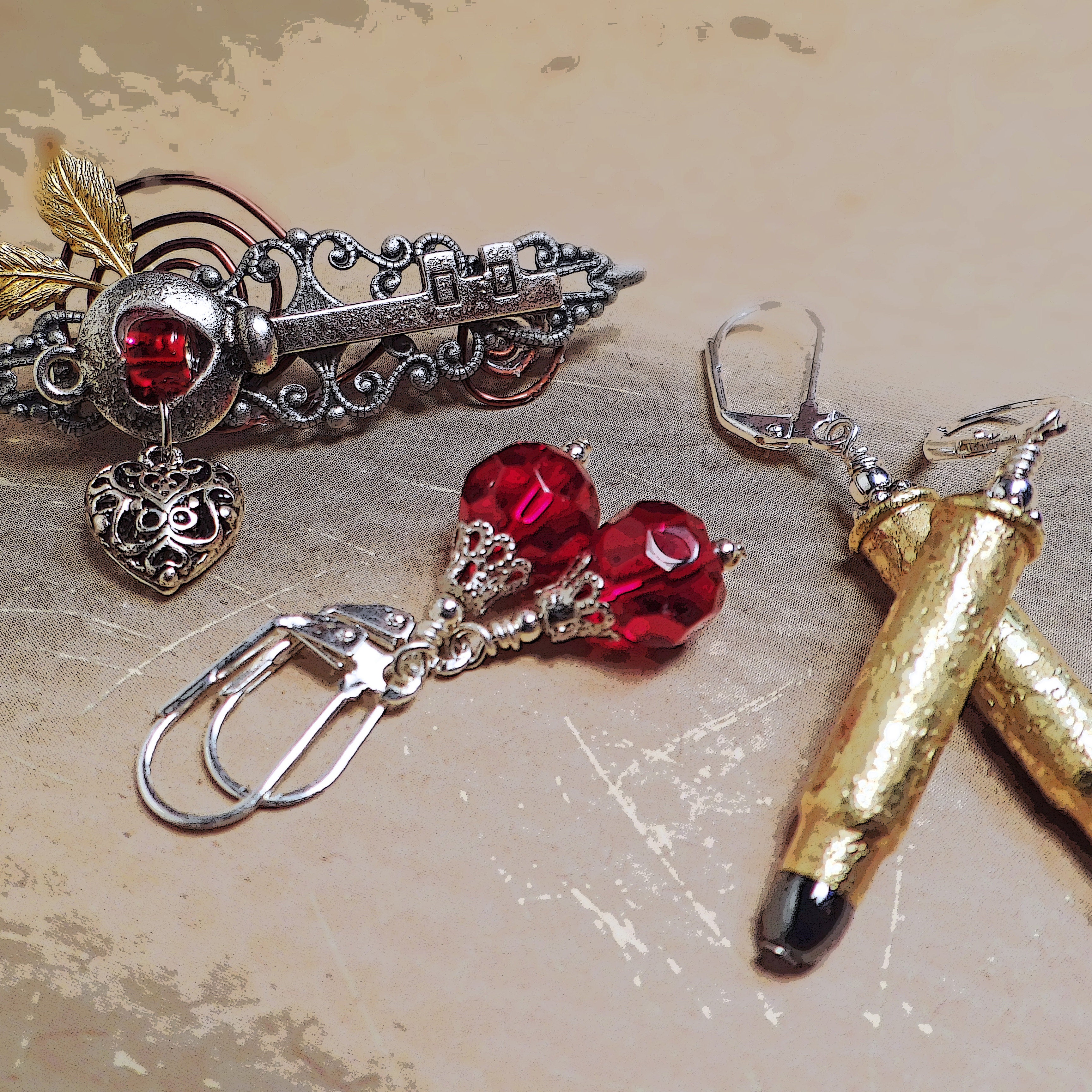 Bullet Western Steampunk Bridal jewelry & by BulletsBeadsBaubles