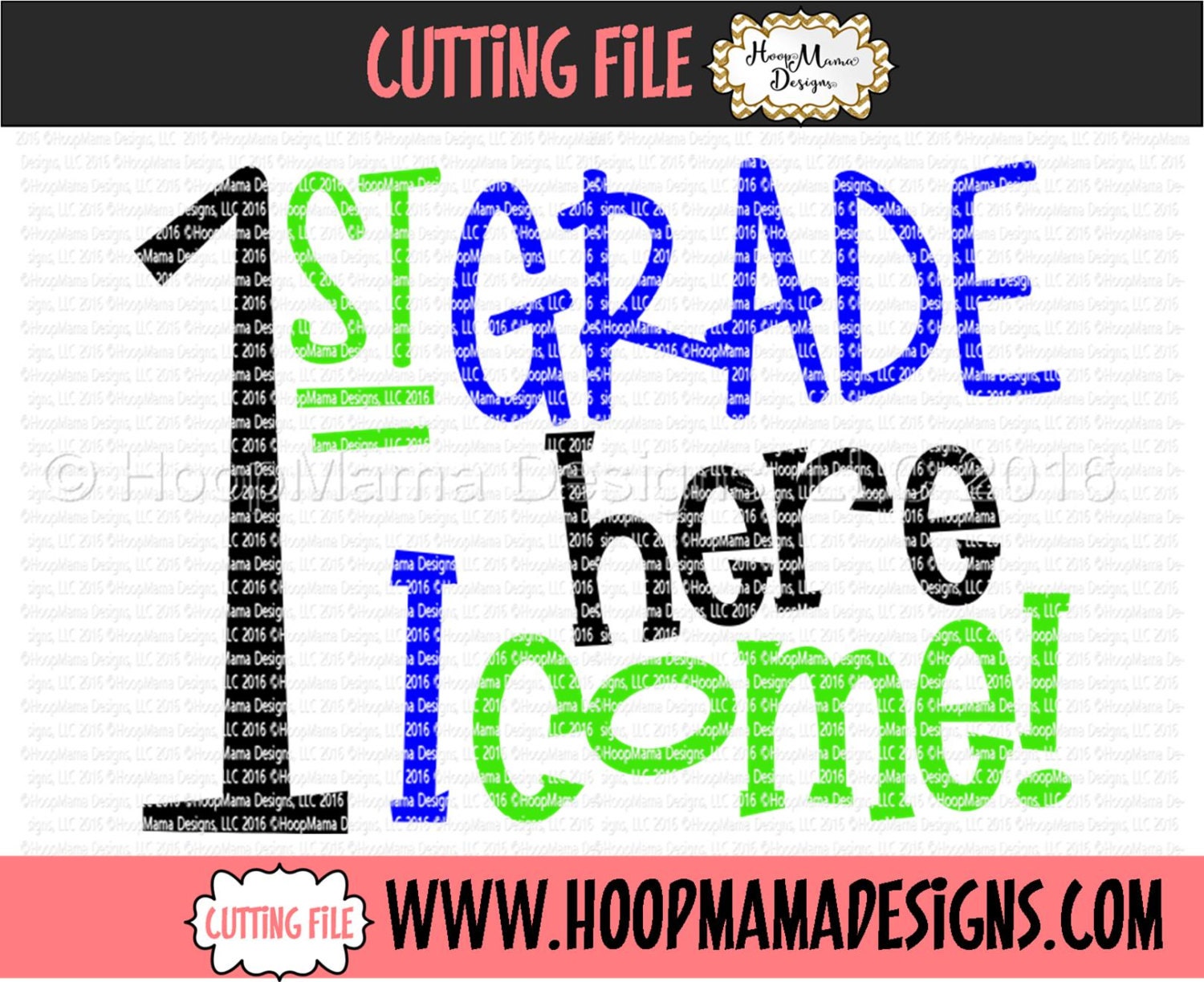 First 1st Grade Here I Come SVG DFX EPS and png Files for