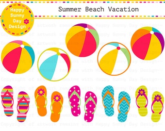 Beach ball clipart | Etsy