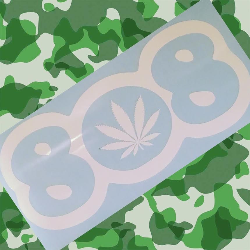 808 w/ Pakalolo leaf vinyl decal Available in by 702IslandDecals