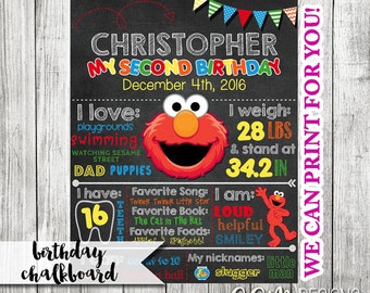 Items similar to Elmo Girl Birthday Welcome Sign - Orange/Red/Pink ...