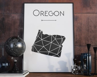 Oregon print | Etsy