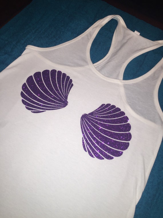 Mermaid Shell Top Women's Tank little mermaid
