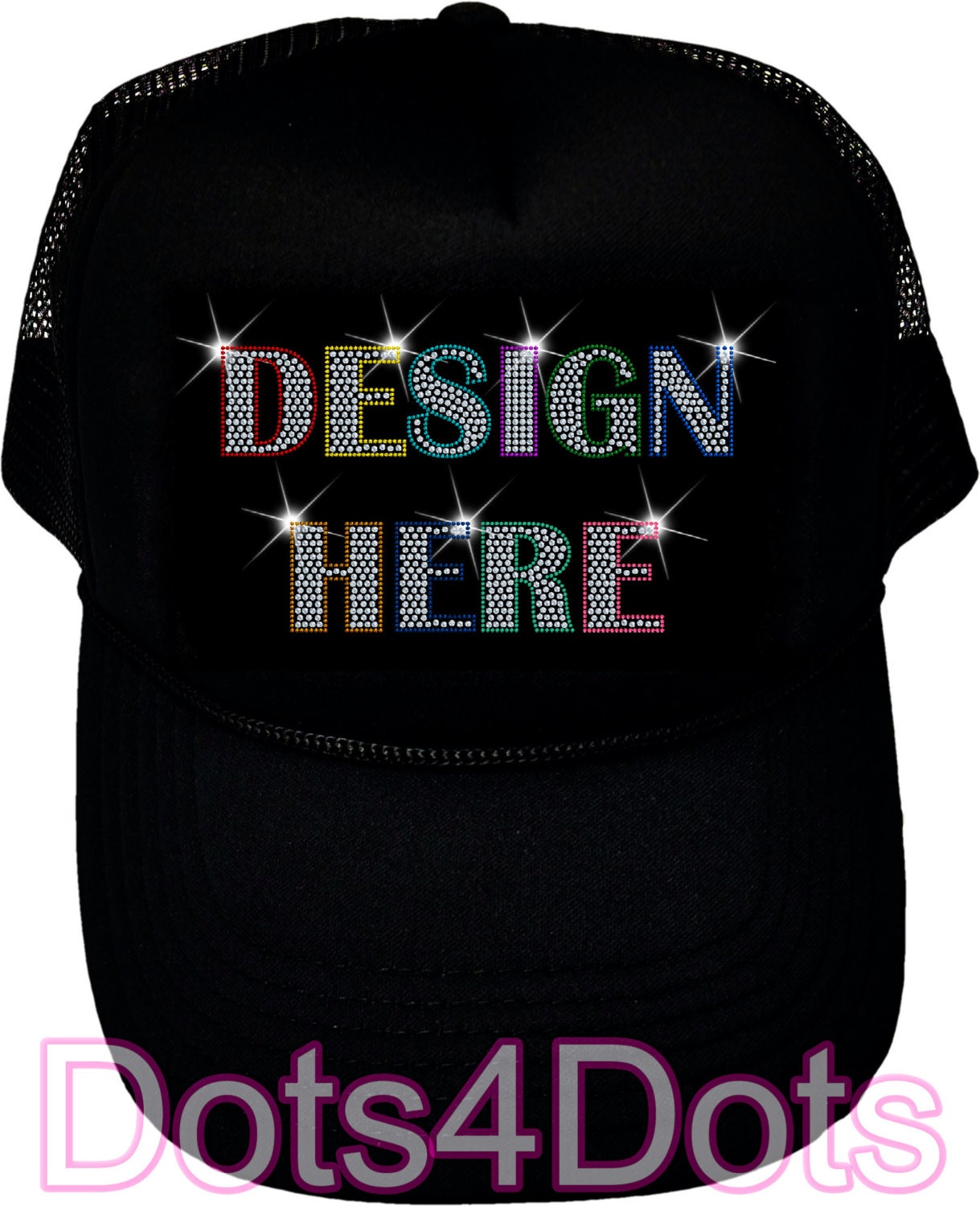 Custom bling cap Sequins Sparkly Glitter no rhinestones hat