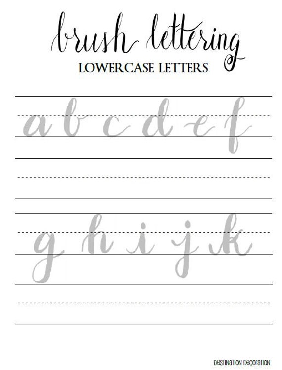 Brush Lettering Practice Worksheets Uppercase by StunningScript