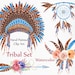 Watercolor tribal clipart: TRIBAL CLIP ART