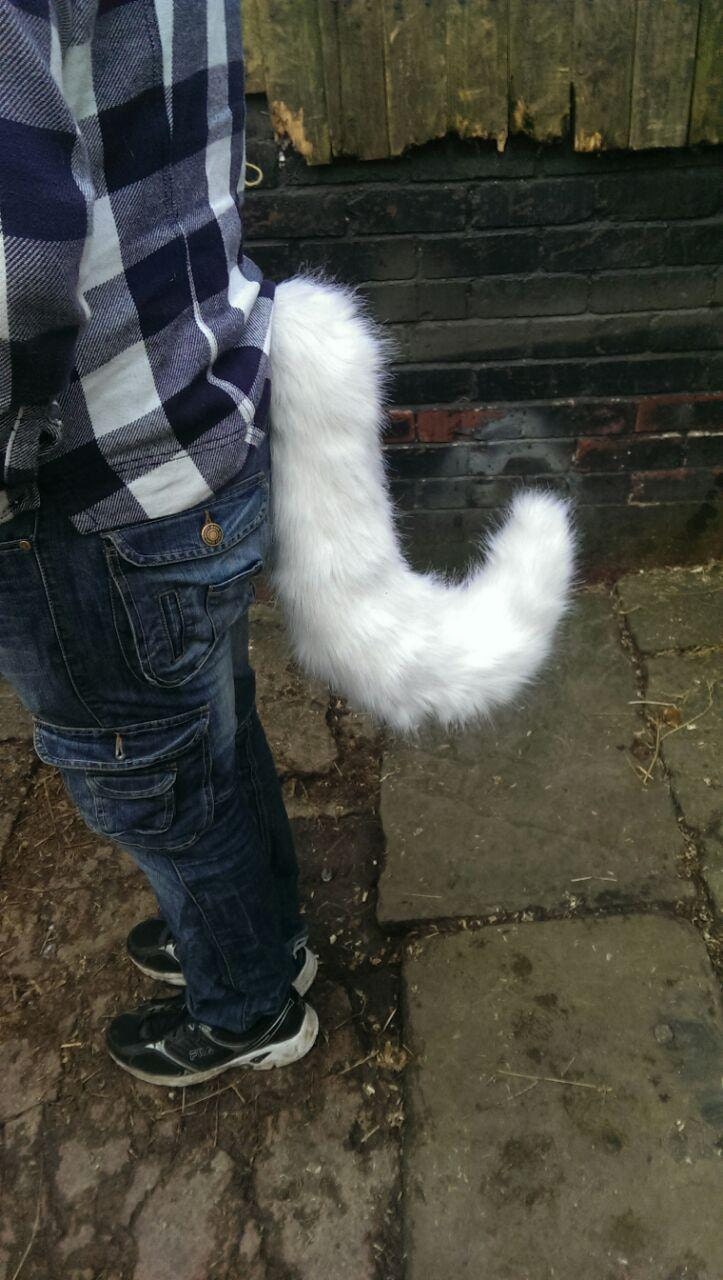 Luxury White Wolf Tail by CorruptedWolf on Etsy
