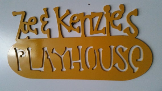 Kid's Playhouse Sign All Metal Painted